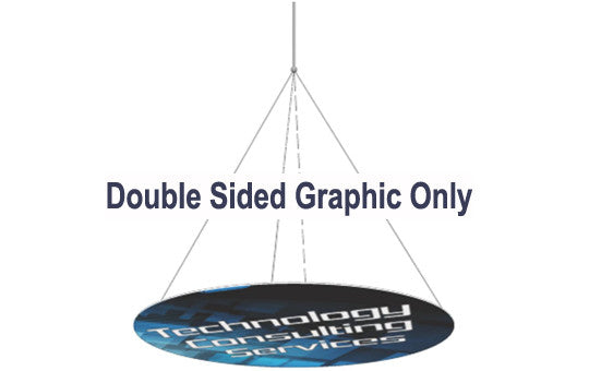 Circle Disc Horizontal Hanging Trade Show Display 10 Foot Diameter Dou ...