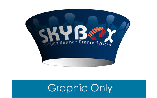 Skybox Hanging Display Banner Tapered Circle Shaped 14 foot by 48 inch ...