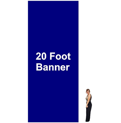 20 Foot Tall By Various Widths Custom Vinyl Banners - Lets Go Banners