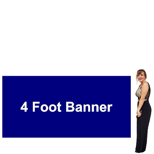 4 Foot Tall By Various Widths Custom Vinyl Banners - Lets Go Banners