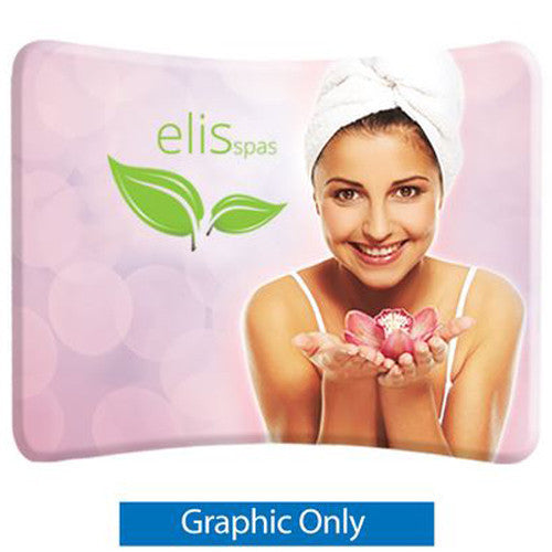 EZ Tube Display 6 Foot Curved Single Sided Table Top Graphic Only ...