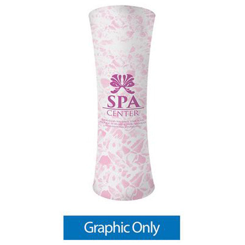 8 Foot Custom Fabric Pillar Wrap Graphic Only - Lets Go Banners