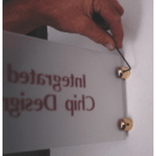 Elegant Gold and Silver Sign Mounting Studs and Slots - Lets Go Banners