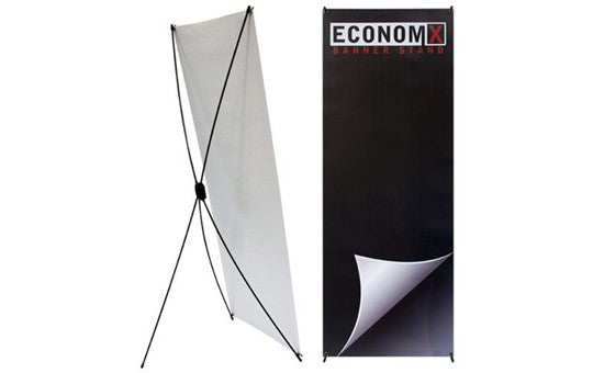 Economy X Banner Stand Displays 24" to 59" W up to 98.5" Tall from $17 ...