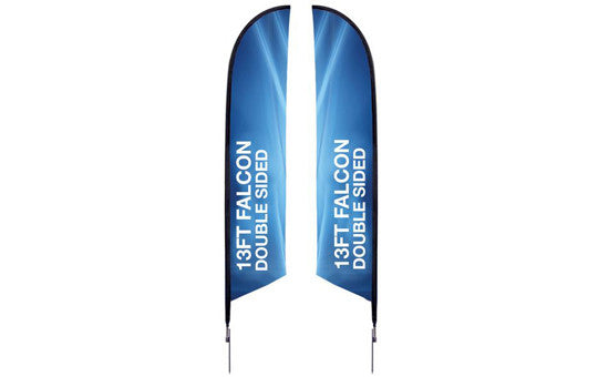 Falcon 7 and 13 Foot Tall Outdoor Flag Displays - Lets Go Banners