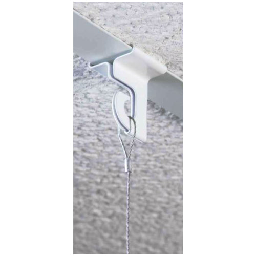White Aluminum Sky Hooks Ceiling Display Holder Mounts - Lets Go Banners
