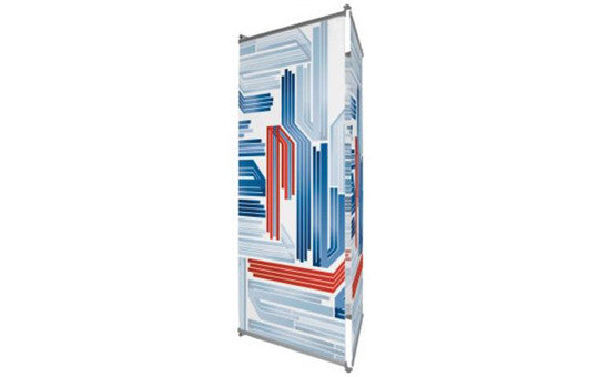Triple Display 6' 7" Three Sided Column - Lets Go Banners